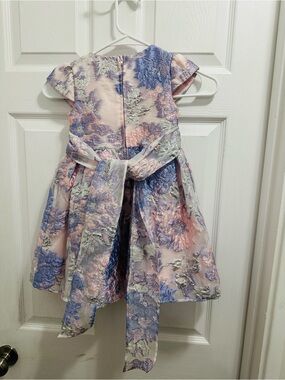 Rare Editions | Dresses | Rare Editions Pink And Purple Floral Jacquard ...